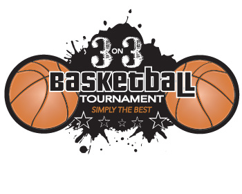 3 On 3 Basketball Tournament Logo